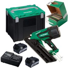 HiKOKI NR1890DC 18V 1st Fix Brushless Framing Nail Gun 2 x 5.0Ah Case Nails Buyaparcel