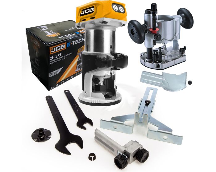 JCB 18RT B 18V Cordless Brushless Laminate Router Trimmer Plunge Base Bare Buyaparcel