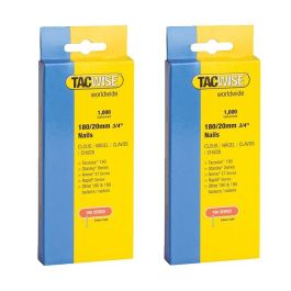 Tacwise 180 Series Nails 20mm (3/4") Galvanised Box Of 1000 Brads Nail ...