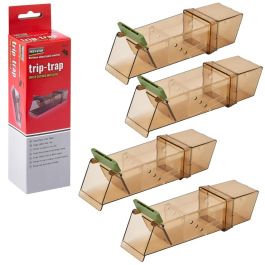 x4 Pest-Stop Trip-Trap Humane Mouse Trap Easy Small Rodent Trap PSTTB ...