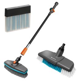 Gardena Cleansystem Soft Wash Brush & 90cm Handle & Hard Wash Brush ...
