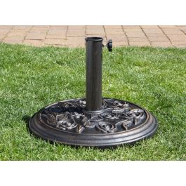 Charles Taylor Traditional Round Parasol Sun Umbrella Base Weight Black ...