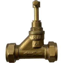 15mm Mains Water Stopcock Compression Stoptap BS1010 Valve Brass WRAS ...