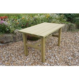 Zest Emily Wooden Dining Coffee Table Garden Patio Rectangular Buyaparcel